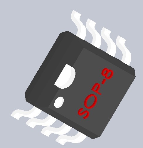 SOP-8 3D模型分享 可以导入Altium designer 里显示3D效果 - 模拟/电源 - 与非网