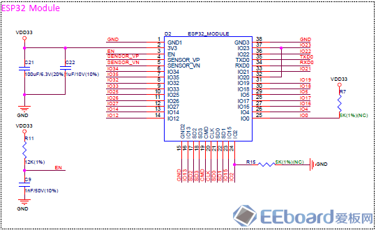 2.ESP32-DevkitC教程之原理图分析 - 乐鑫ESP32 - 与非网