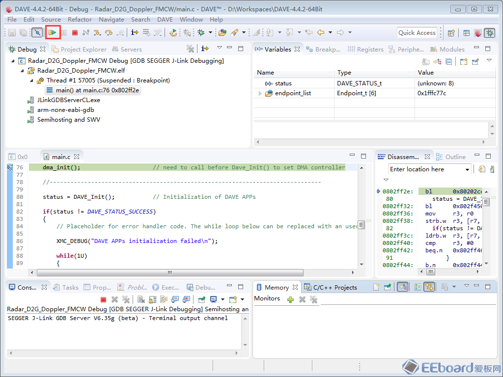 Distance2Go雷达评估板 5、DAVE IDE开发环境搭建及仿真 - 其他 - 与非网