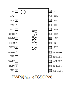 MS8313替代DRV8313【三个半 H 桥驱动器集成电路】 - #其他 - 与非网